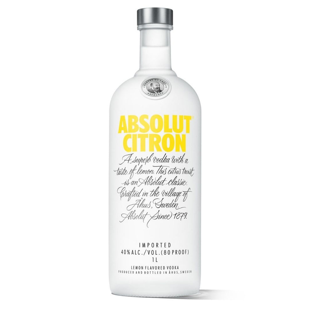 Absolut Citron 1000ml – Solid Wine Online